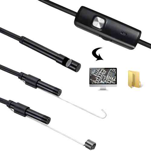 USB Android and PC 7mm Soft Tube Endoscope Wire Pinhole Camera - 2m ...