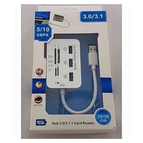 USB 3.0/3.1 Hub With Card Reader - Super Speed USB HUB - toko.lk
